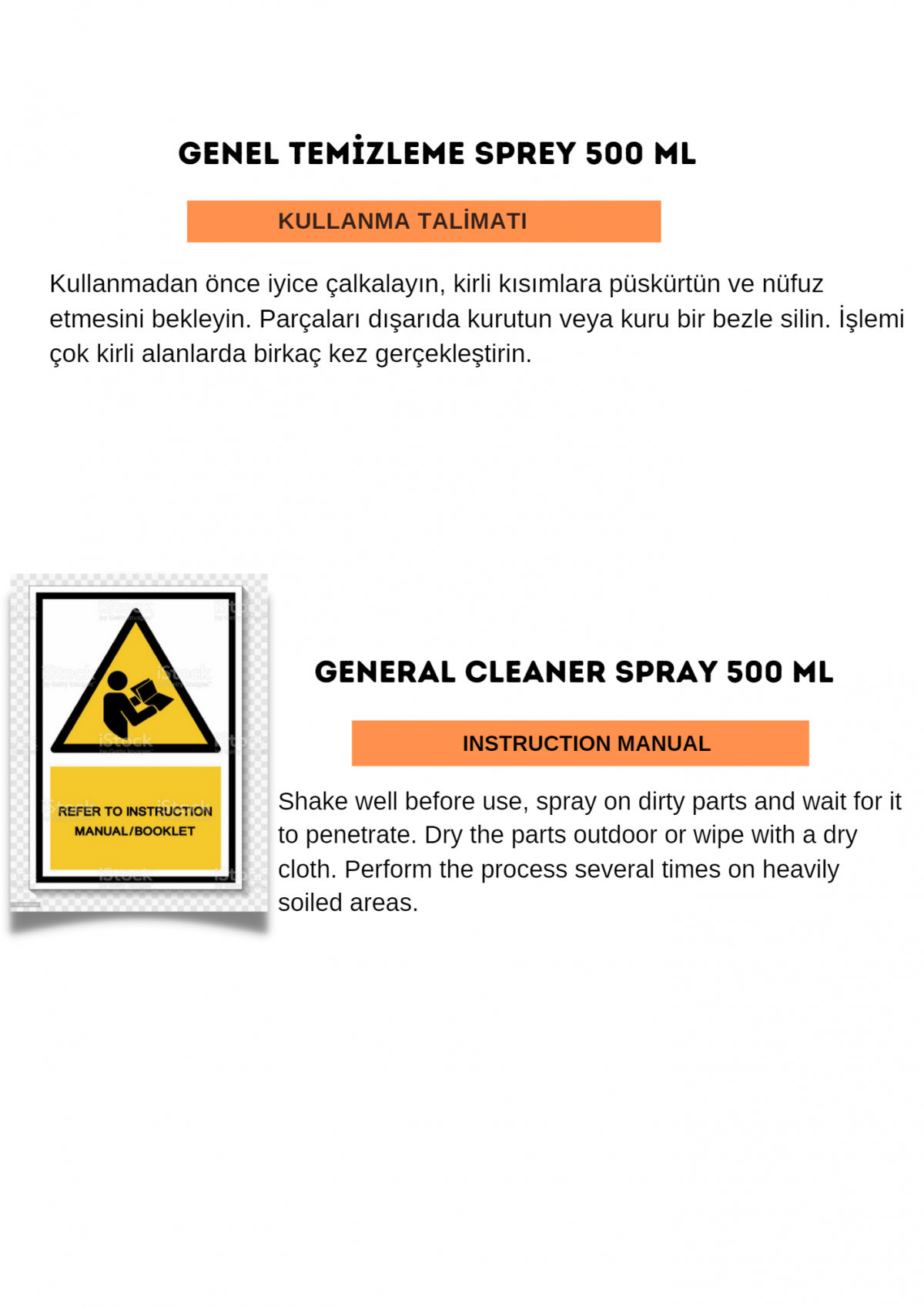 GENERAL CLEANER SPRAY 500 ML – AEROFİX